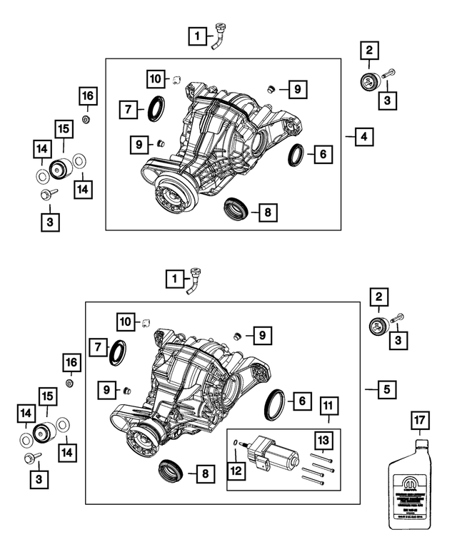 2014-2024 Mopar Rear Axle Differential 68184732AC | Mopar eStore
