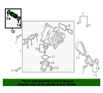 2010-2018 Audi Water Pump Assembly Union 06H-121-131-C | Genuine Audi Parts