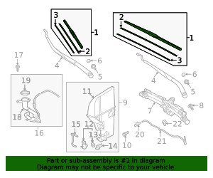 2019-2025 Hyundai Windshield Wiper Blade 98360-S1000 | OEM Parts Online