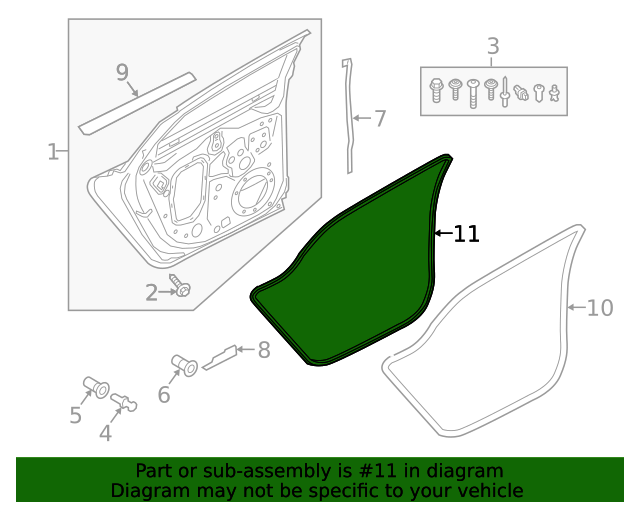 11A-837-701-A - Door Weather-Strip 2017-2024 Audi | Audi OEM Parts