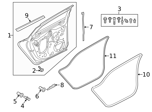 2019-2021 Audi Door Shell Seal 4K0-839-700 | TascaParts.com