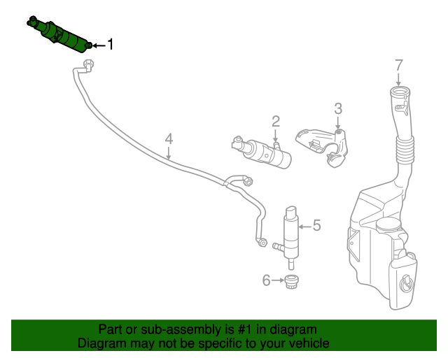 2013-2015 Mercedes-Benz Washer Nozzle 204-860-24-47 | MB OEM Parts