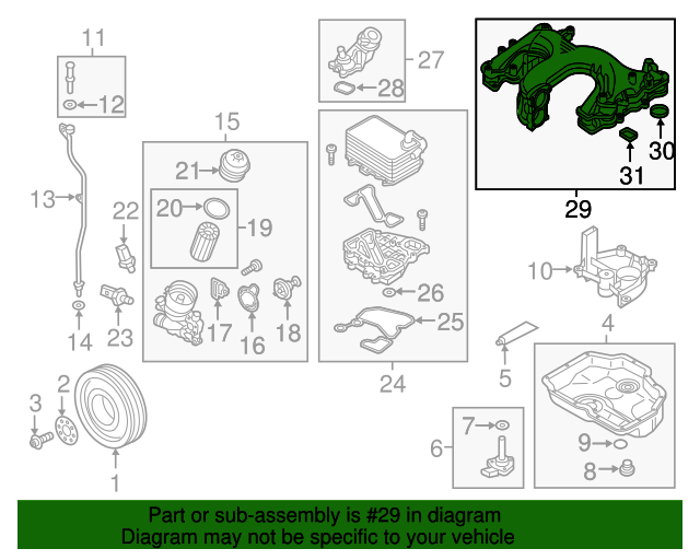 2013-2016 Porsche Cayenne Intake Manifold 958-110-016-00 | Porsche Marin