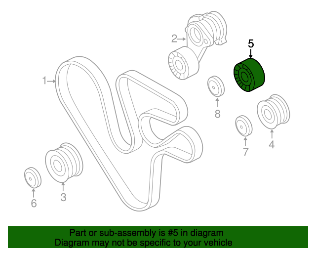 11287559887 - 2008-2012 BMW Idler Pulley (11-28-7-559-887) | BMW of ...