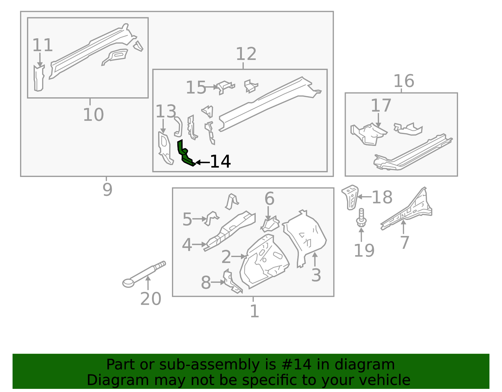 2008-2021 Subaru Reinforced Panel 51686AG1409P | Subaru Parts Store
