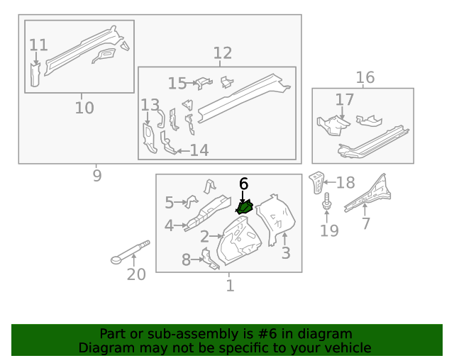 2012-2021 Subaru Bracket - Passenger Side (RH) 51625FJ0409P ...