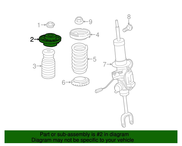 Genuine BMW 31-30-6-795-081 | Suspension Strut Mount | FREE Shipping on ...