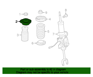 31306795081 - 2009-2019 BMW Suspension Strut Mount (31-30-6-795-081 ...