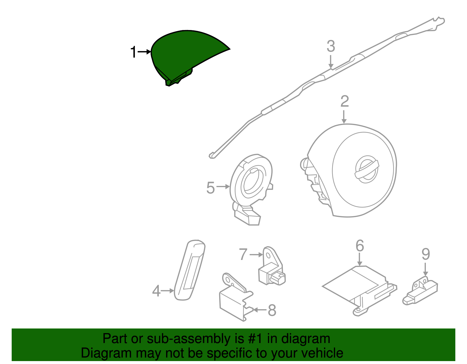 2018-2019 Nissan Versa Note Passenger Air Bag 98515-9MF8A | Nissan ...