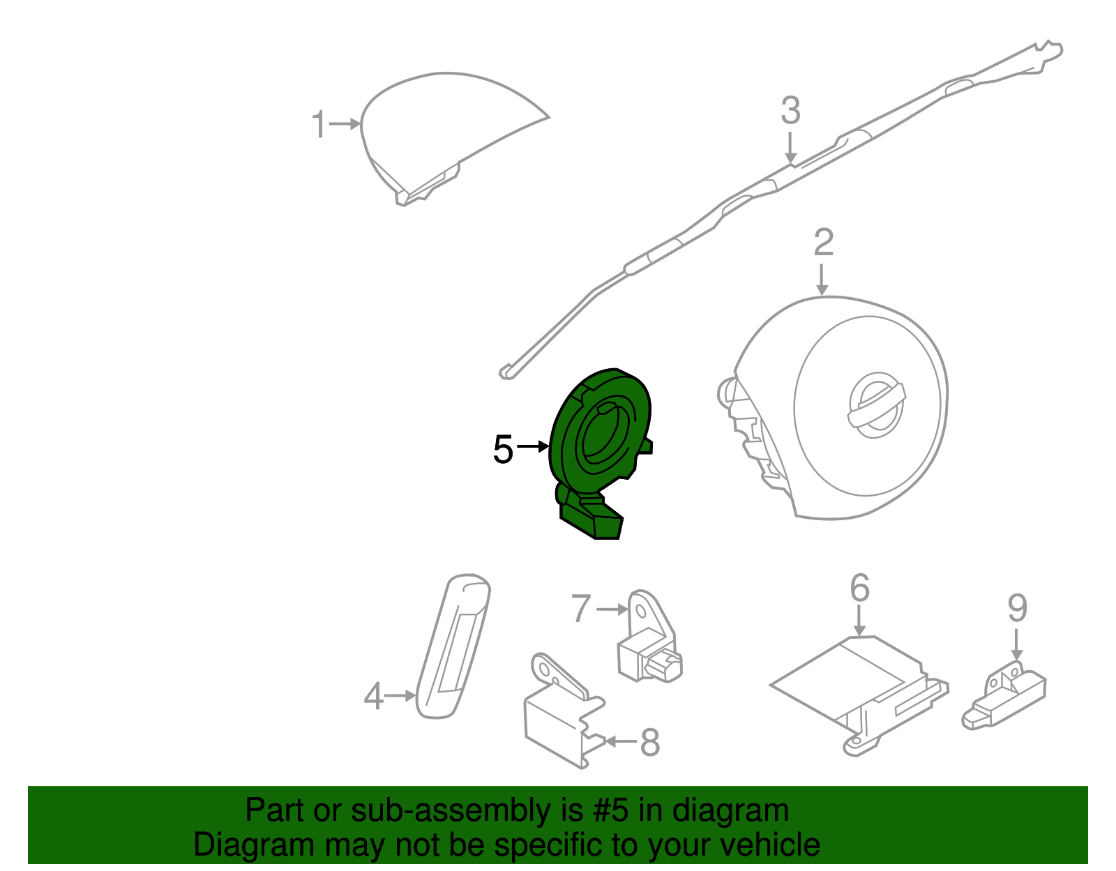 2016-2018 Nissan Clock Spring 25554-3SH0A | Kline Nissan