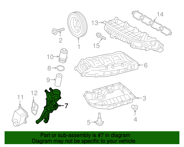 2017-2018 Porsche Macan Engine Oil Filter Housing 958-147-151-40 ...