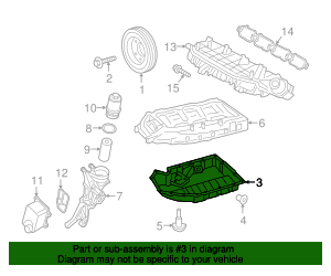 2017-2018 Porsche Macan Oil Pan 958-103-600-00 | Porsche Burlingame Parts