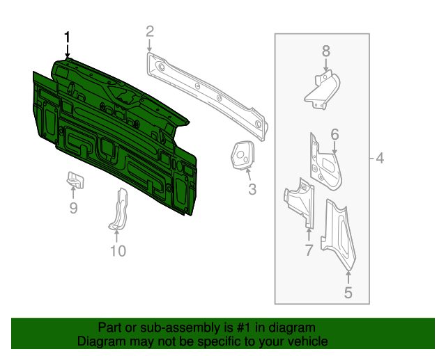 2009-2018 Volkswagen Rear Body Panel 5N0-813-301 | VW Parts Online