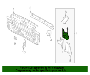 5N0-813-327 - Tail Lamp Pocket 2009-2018 Volkswagen | Volkswagen Parts ...