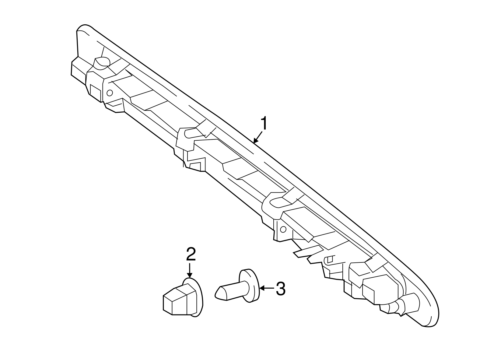 447-906-29-00 - High Mount Lamp 2016-2023 Mercedes-Benz Metris ...