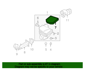 13717542545 - 2006-2010 BMW Air Filter (13-71-7-542-545) | BMW of South ...