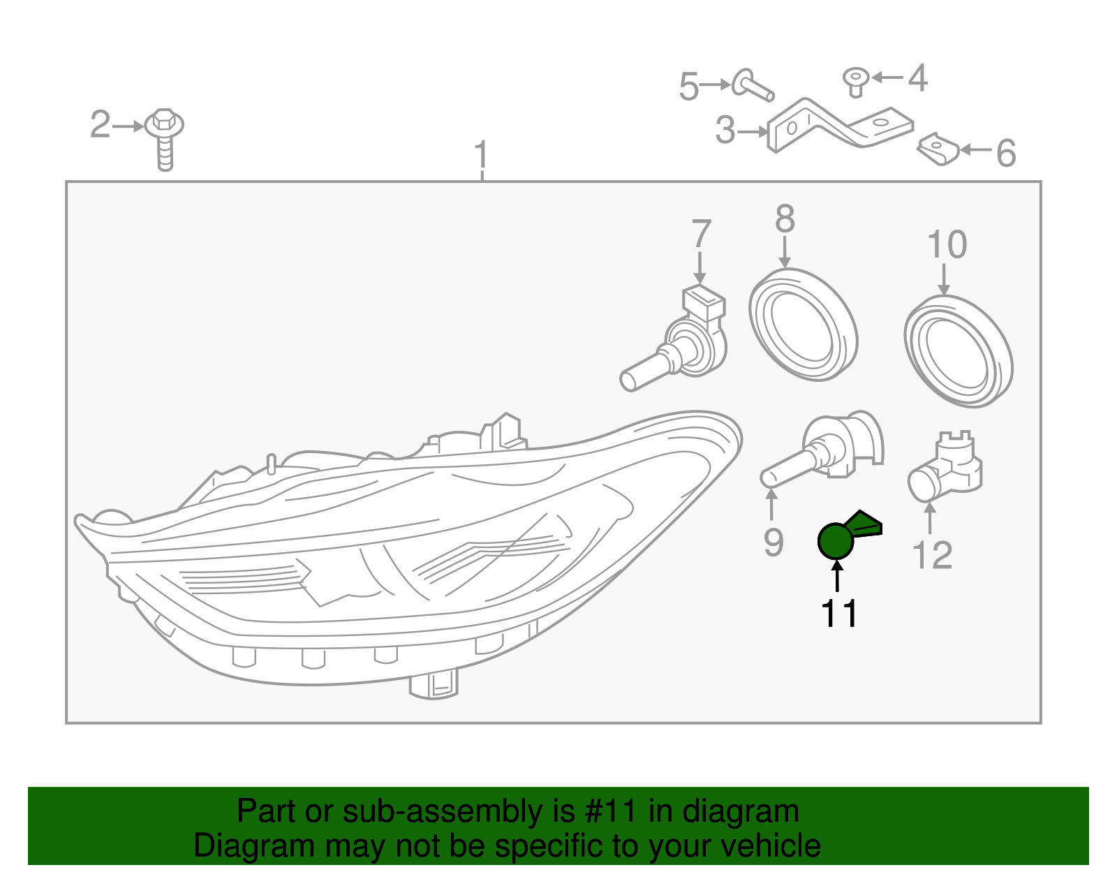 DS7Z-13466-A - Signal Lamp Bulb 2013-2024 Ford | Big 3 Auto Parts