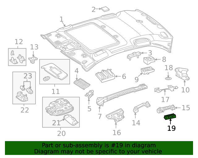 2015-2019 Mercedes-Benz Courtesy Light 000-906-09-35-9051 ...