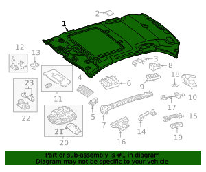 205-690-35-01-1C71 - Headliner 2015-2018 Mercedes-Benz | Mercedes-Benz ...