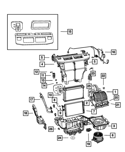 Air Conditioner and Heater Units for 2014 Chrysler Town & Country ...