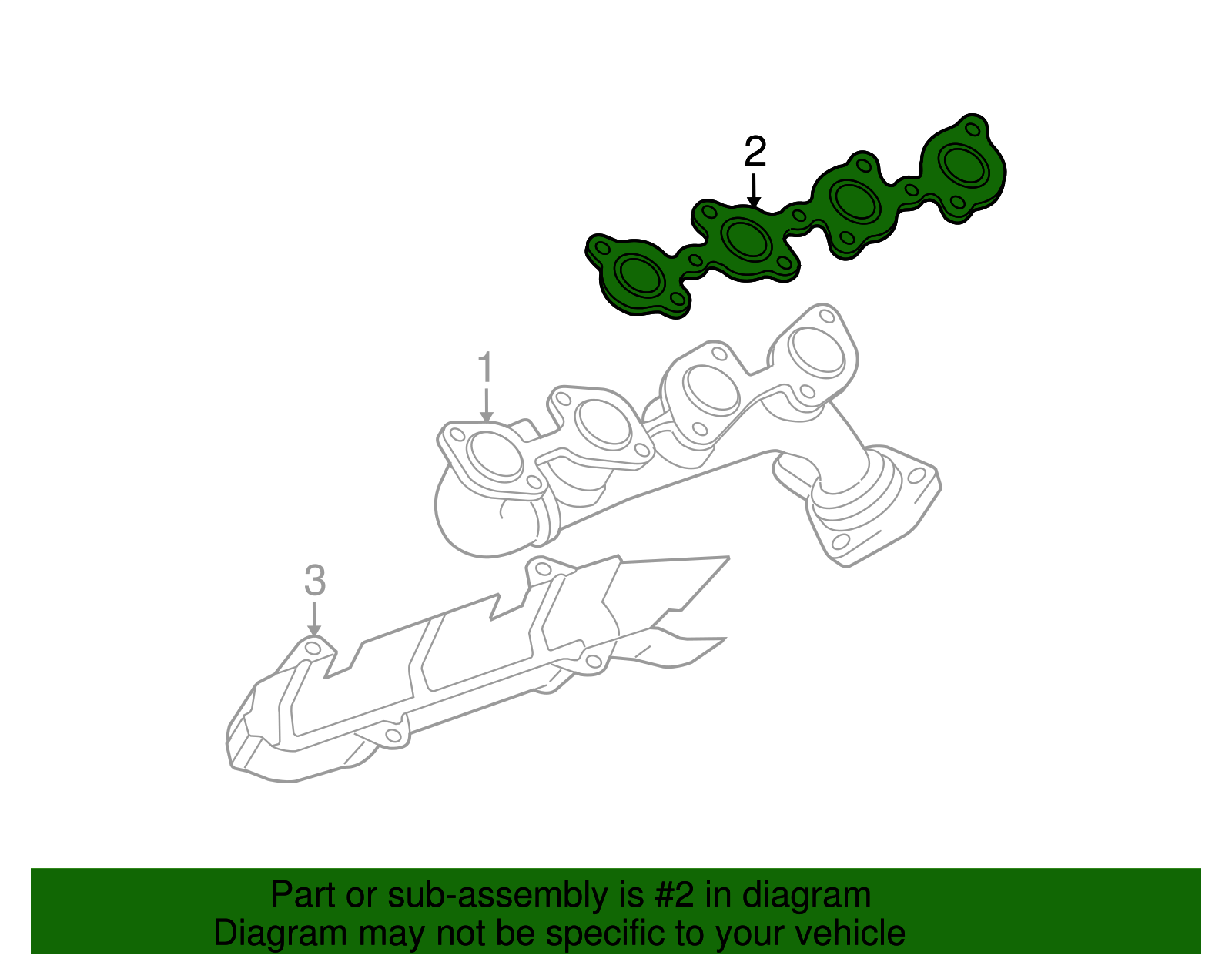 1998-2005 Toyota Exhaust Manifold Gasket (Left) 17173-50021 | Toyota ...