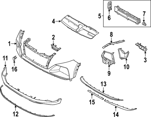 Bumper & Components - Front for 2024 Hyundai Tucson | QuirkParts