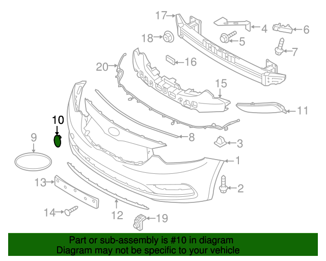 86588-A7000 - Tow Eye Cap 2014-2016 Kia | Kia.Parts Store