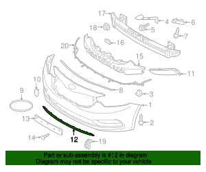 2014-2016 Kia Lower Deflector 86590-A7100 | Kia Cheap Parts