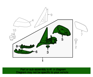 51167345674 - 2013-2016 BMW Mirror Assembly (51-16-7-345-674) | BMW of ...