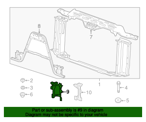 2007-2014 GMC Driver Side Hood Stop Bumper Bracket 25804174 GM ...