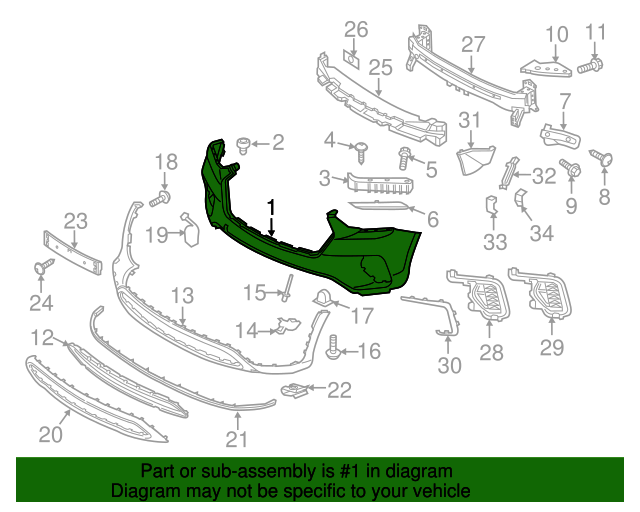 2017-2019 Hyundai Bumper Cover 86511-B8AA0 | OEM Parts Online