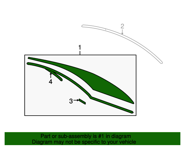 64801-52102 - Back Glass - 2007-2012 Toyota Yaris | OEM Genuine Toyota ...