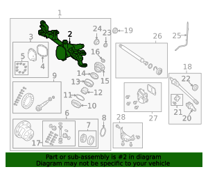 2018-2021 Jeep Wrangler Axle Housing 68400721AA | TascaParts.com