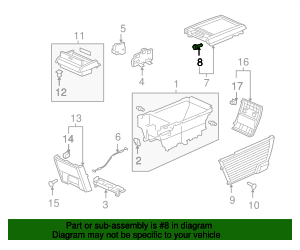 66418-688-000 - Storage Compartment Stopper 1999-2008 Honda | Honda ...