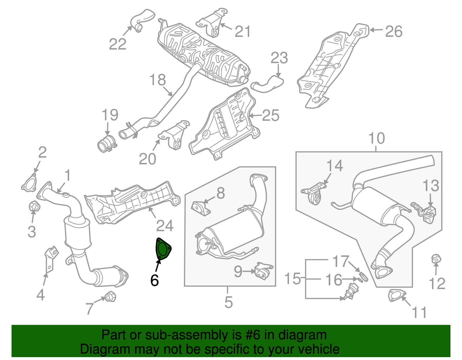 2007-2015 Audi Q7 Exhaust Filter Gasket 7L0-253-115-A | Audi USA Parts
