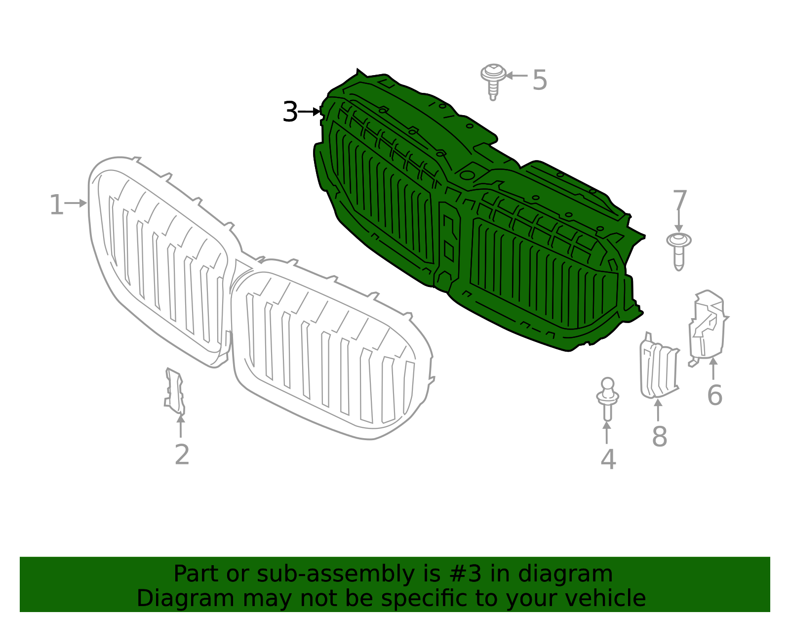 51-13-5-A21-A99 - 2020-2022 BMW - Air Flaps Upper 517111 | Buy BMW ...