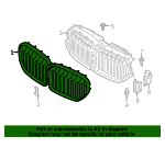 Genuine BMW 51-13-8-494-818 | Grille Assembly | FREE Shipping on Most ...