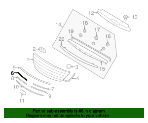2006-2008 Hyundai Azera Chrome Cover 86354-3L350 | QuirkParts