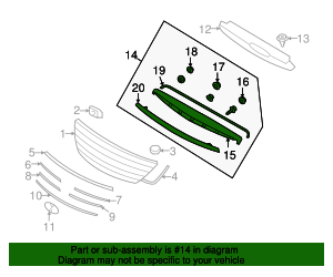 2006-2008 Hyundai Azera Molding Assembly 86355-3L300 | Hyundai OEM ...