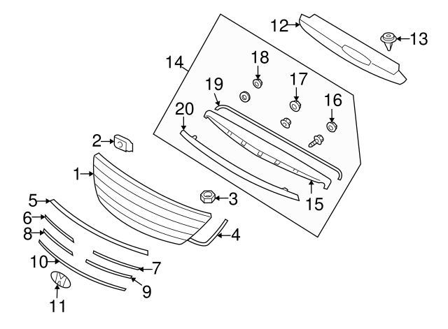 2006-2008 Hyundai Azera Molding Assembly 86355-3L300 | Hyundai OEM ...