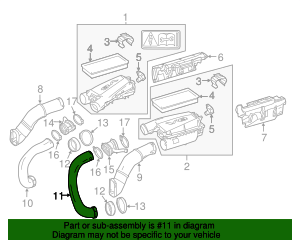 2011-2019 Mercedes-Benz Intake Hose 278-094-09-97 | MB OEM Parts