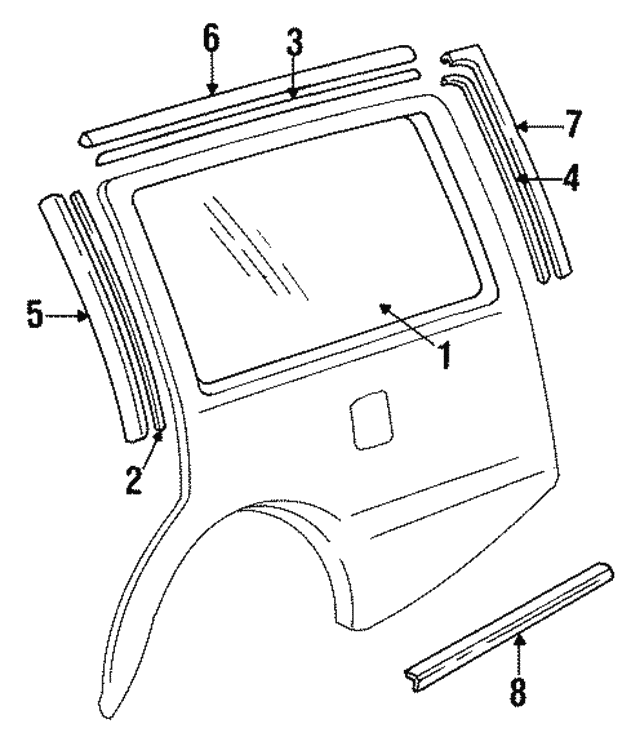 1991-1998 Volvo Frame Molding 3536720 | OEM Euro Parts