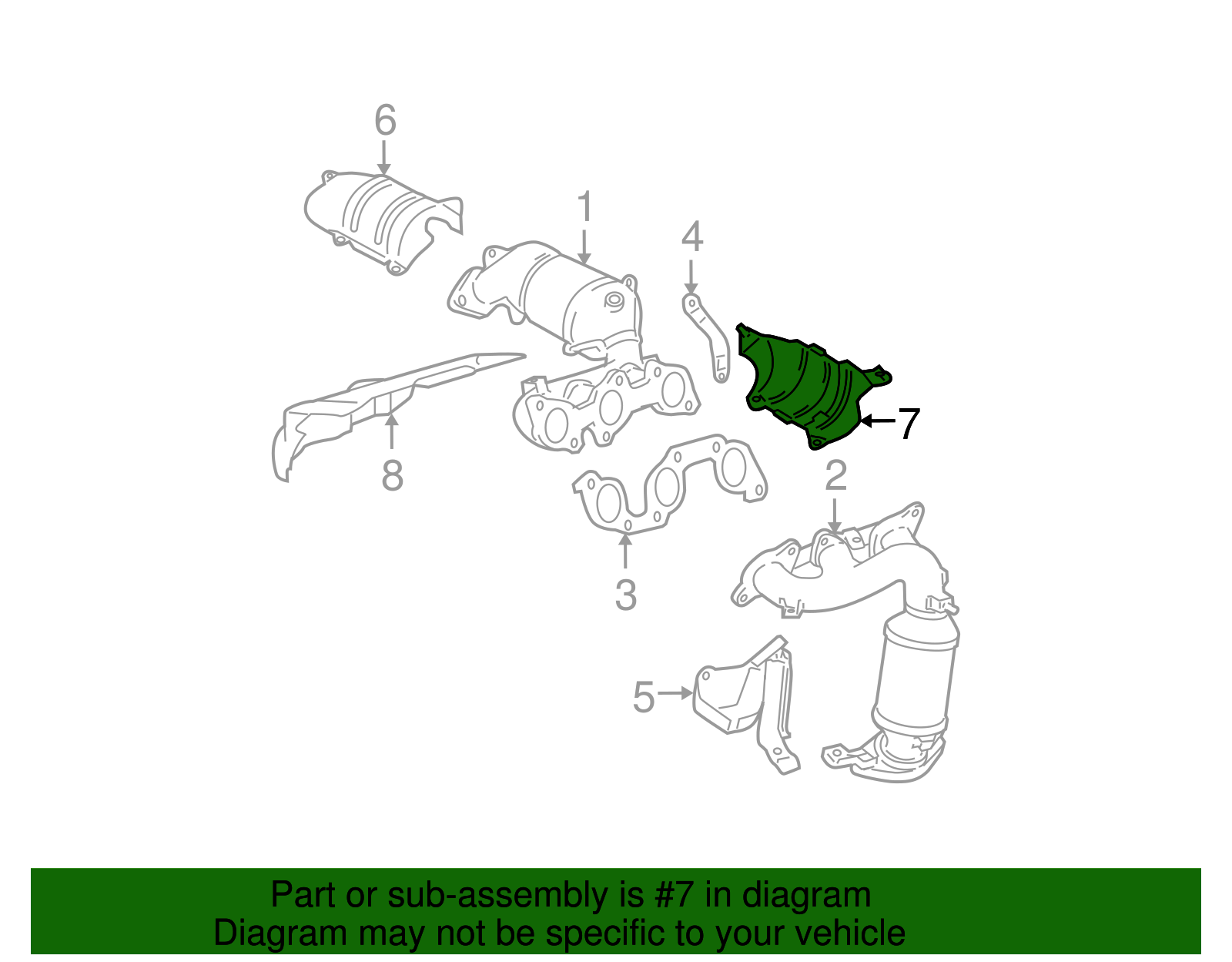 2004-2007 Toyota Manifold Converter Heat Shield or Insulator, No. 3 ...