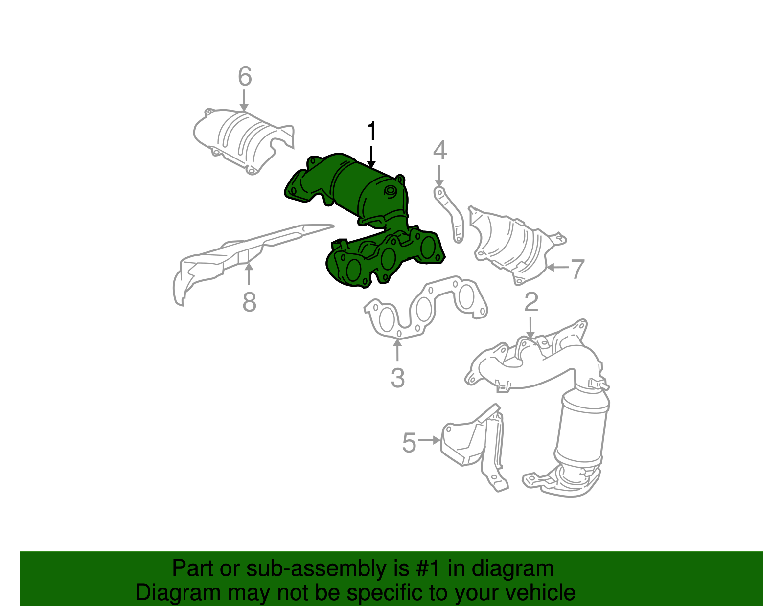 2004-2007 Toyota Exhaust Manifold 25051-20040 | Toyota Parts Center