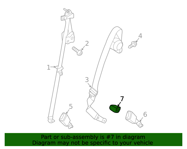 FT4Z-5860044-BH - Buckle Assembly Seat Belt 2019-2023 Lincoln Nautilus ...