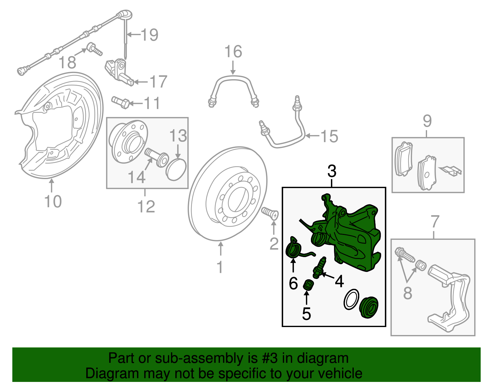 1K0-615-424-J - High-Quality Disc Brake Caliper for 2011-2019 ...