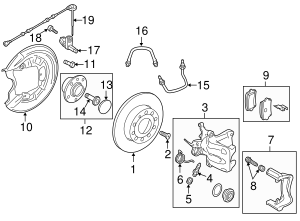 2011-2019 Volkswagen Disc Brake Caliper 1K0-615-423-J | vwpartscente