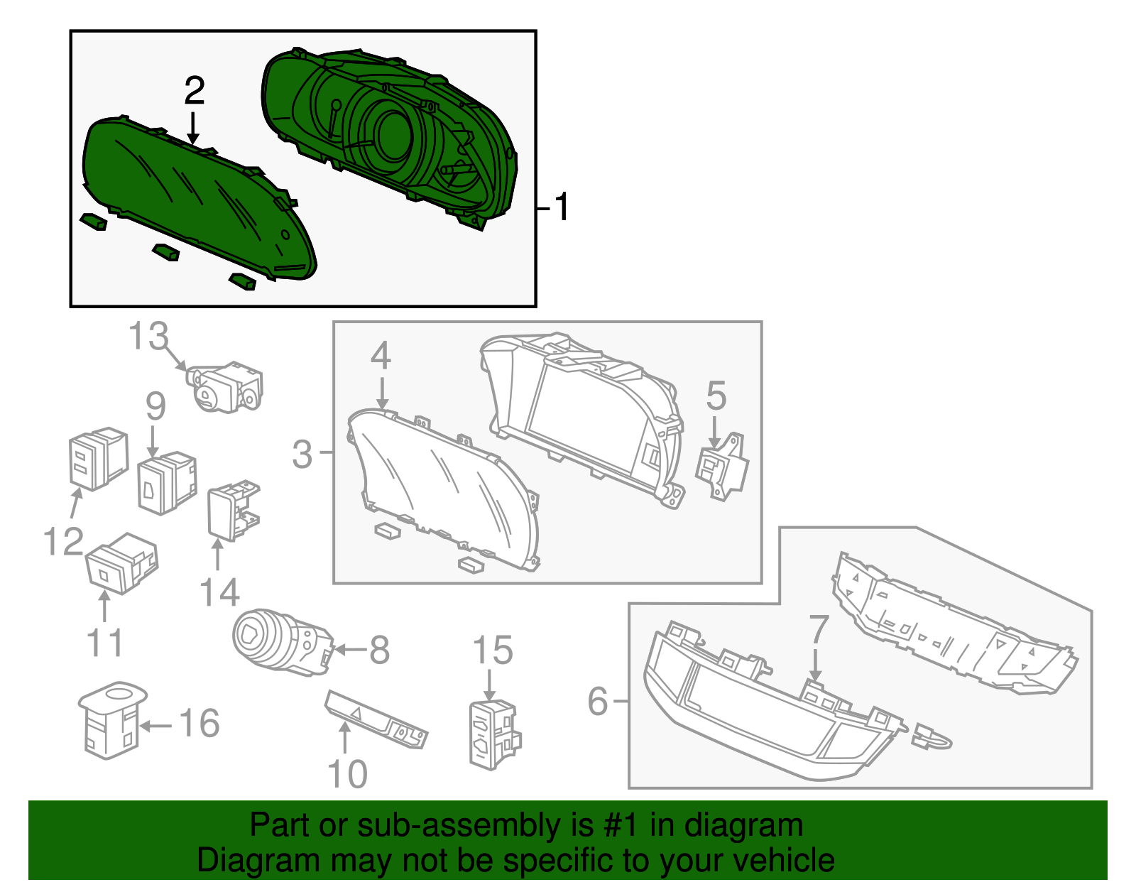 78100-T3L-A31 - 2013 Honda Accord - Meter Assembly Combination ...