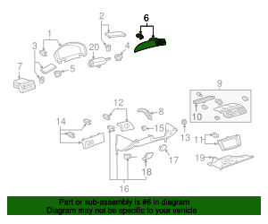 2004-2006 Toyota Solara Vent Grille 55670-AA050 | Discount Parts Monster