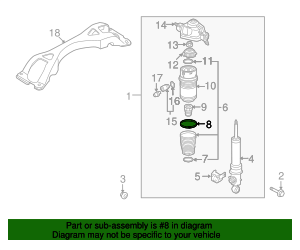 2004-2010 Volkswagen Touareg Shock Absorber Bellows Clamp 7L0-616-029 ...